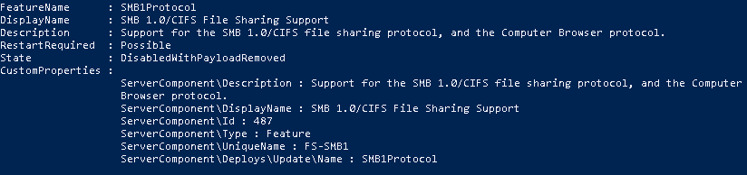 Adding SMB1 protocol support to Windows Server 2019 – baeke.info