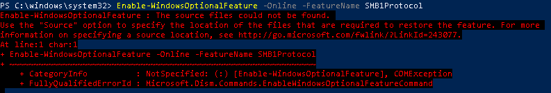 Adding SMB1 protocol support to Windows Server 2019 – baeke.info