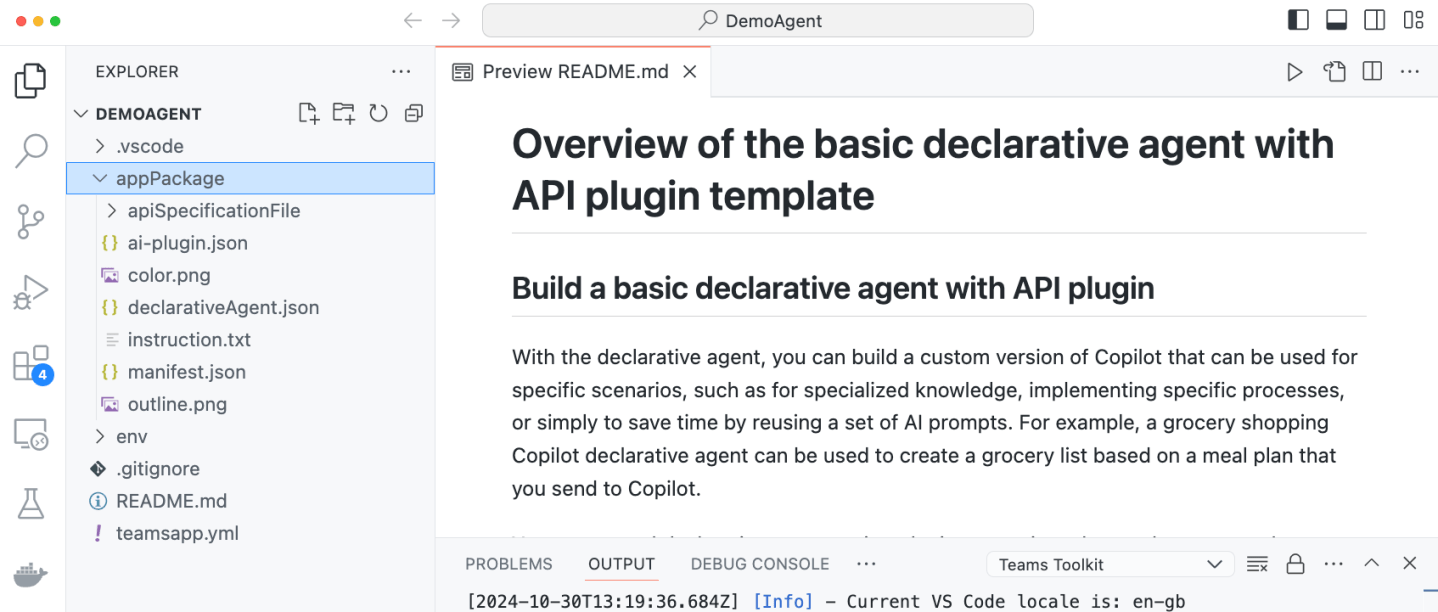 Creating a Copilot declarative agent with VS Code and the Teams Toolkit ...